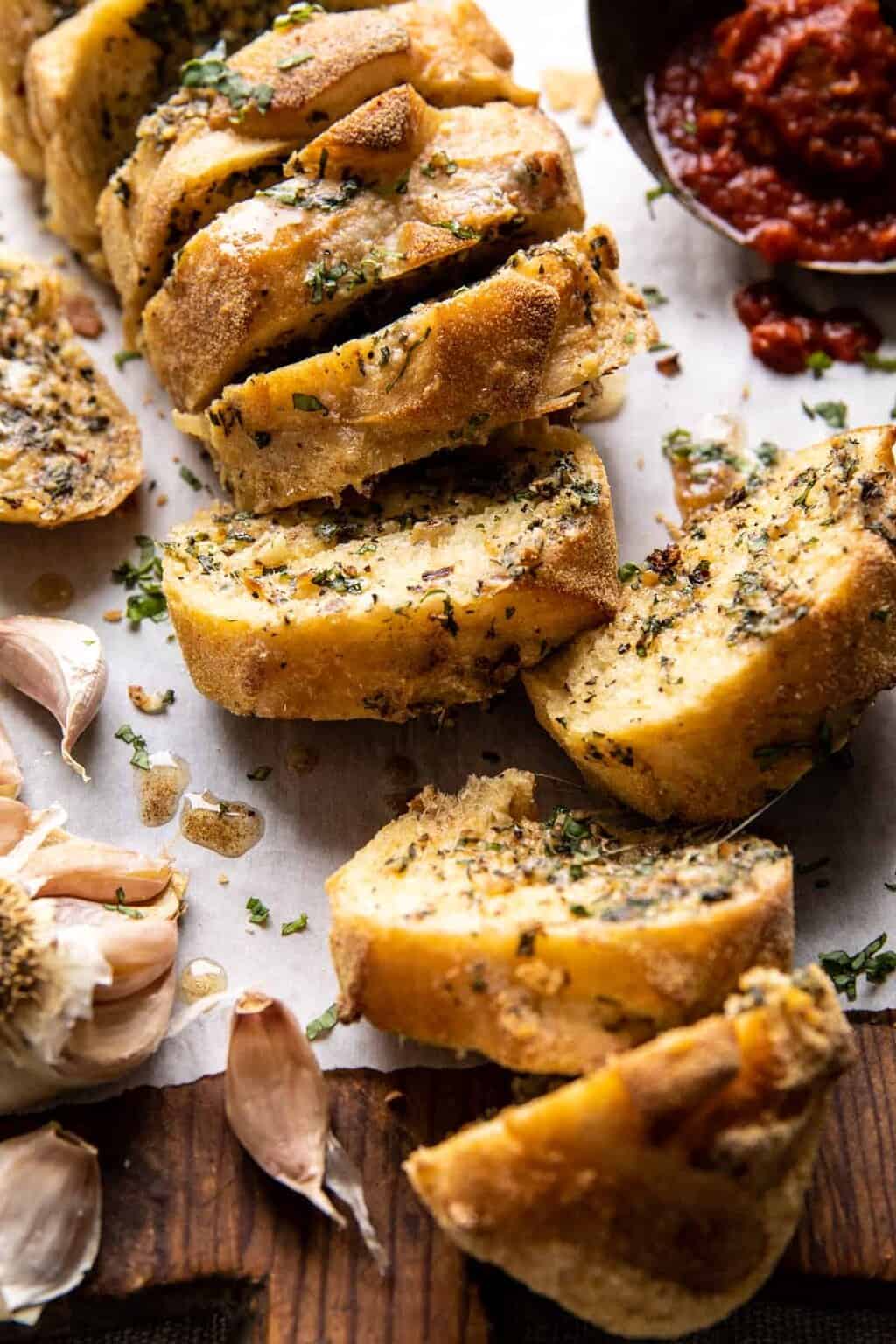Easy Pull Apart Garlic Parmesan Bread. - Half Baked Harvest