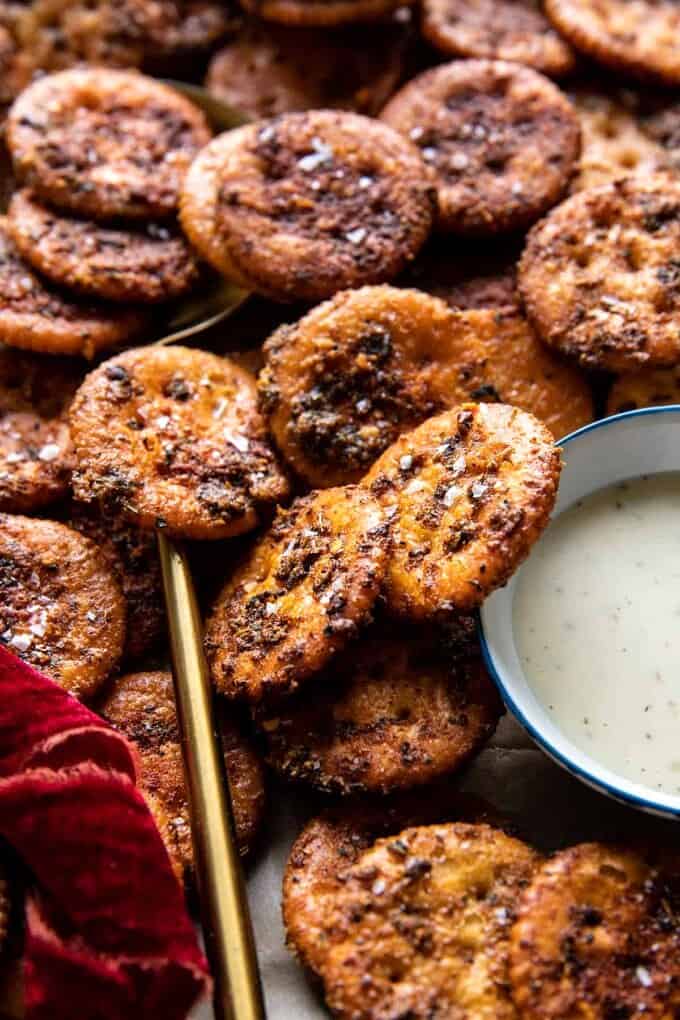 Sweet and Spicy Seasoned Crackers. - Half Baked Harvest