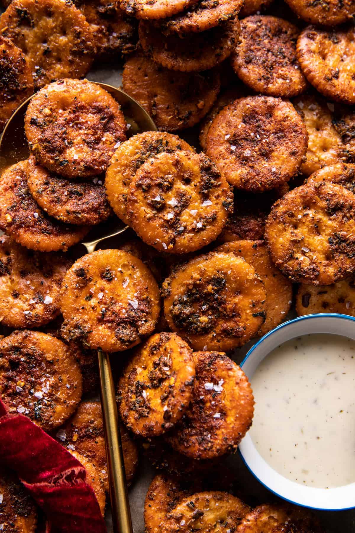 Sweet and Spicy Seasoned Crackers. - Half Baked Harvest