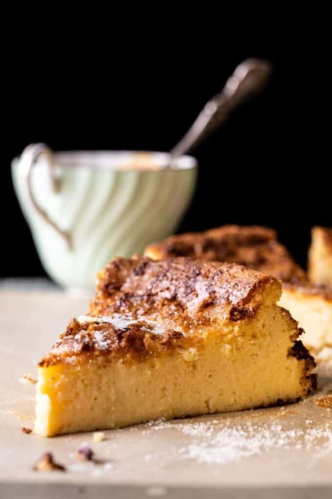 Simple Lemon Sugar Burnt Basque Cheesecake. - Half Baked Harvest