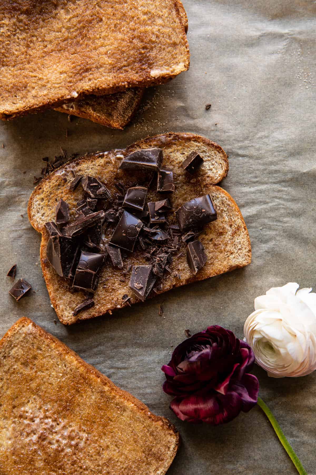 5 Minute Chocolate Cinnamon Sugar Toast. - Half Baked Harvest