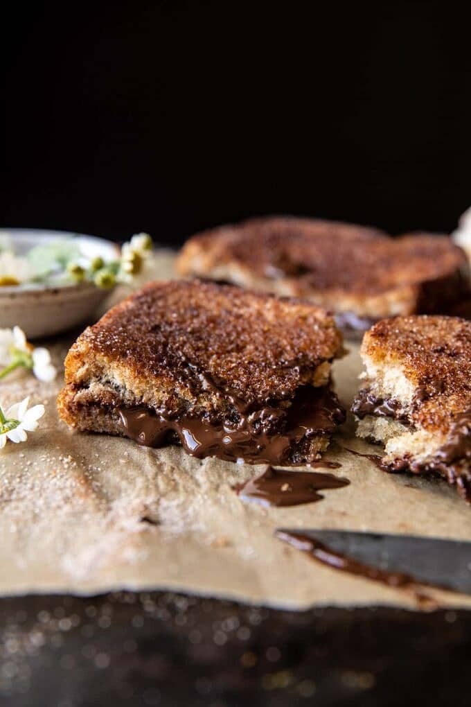 5 Minute Chocolate Cinnamon Sugar Toast. - Half Baked Harvest