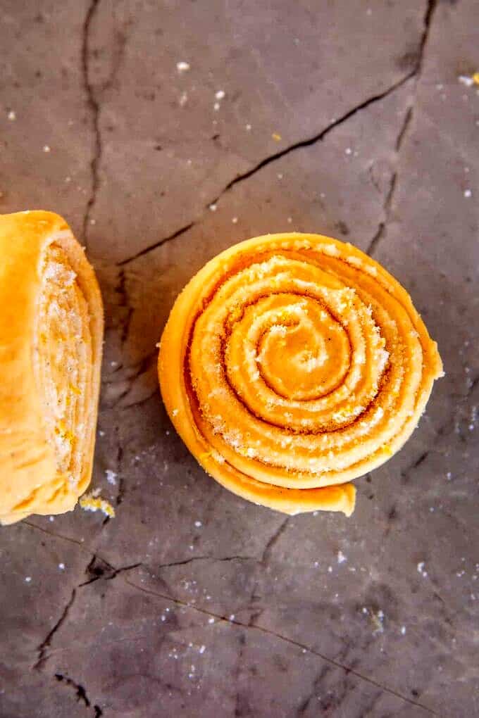 Lemon Sugar Rolls with Vanilla Cream Cheese Icing. - Half Baked Harvest