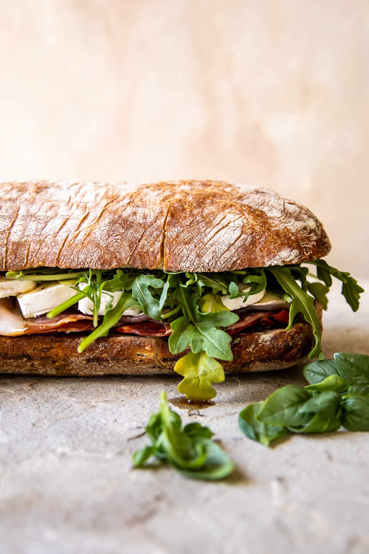 Picnic Style Brie and Prosciutto Sandwich. - Half Baked Harvest