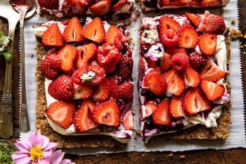 Simple Strawberry and Cream Rye Pretzel Tart. - Half Baked Harvest