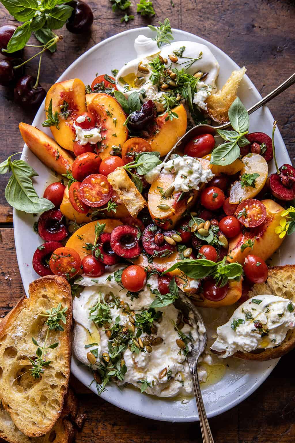 Tomato, Peach, and Burrata Salad. - Half Baked Harvest