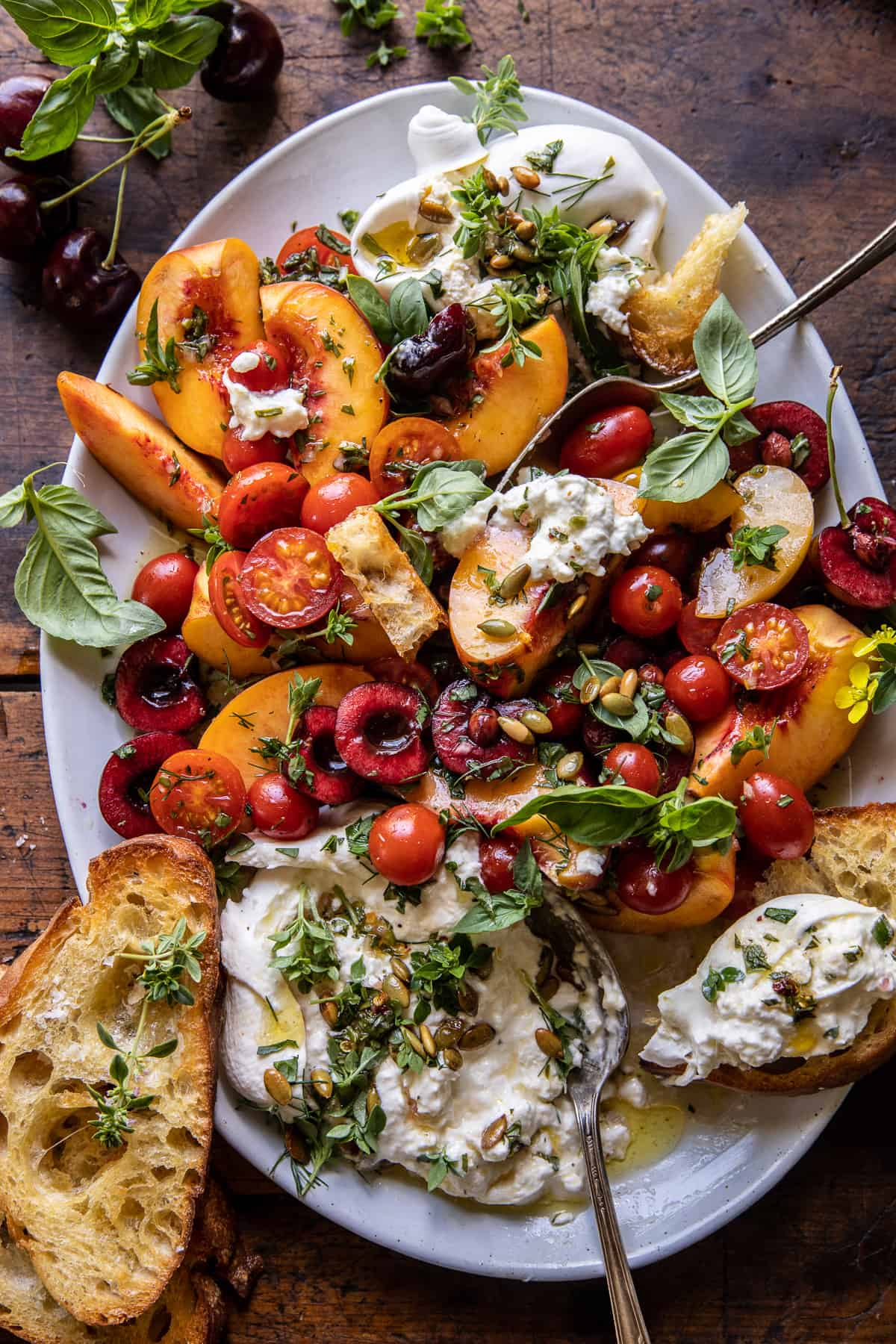 Tomato, Peach, and Burrata Salad. - Half Baked Harvest