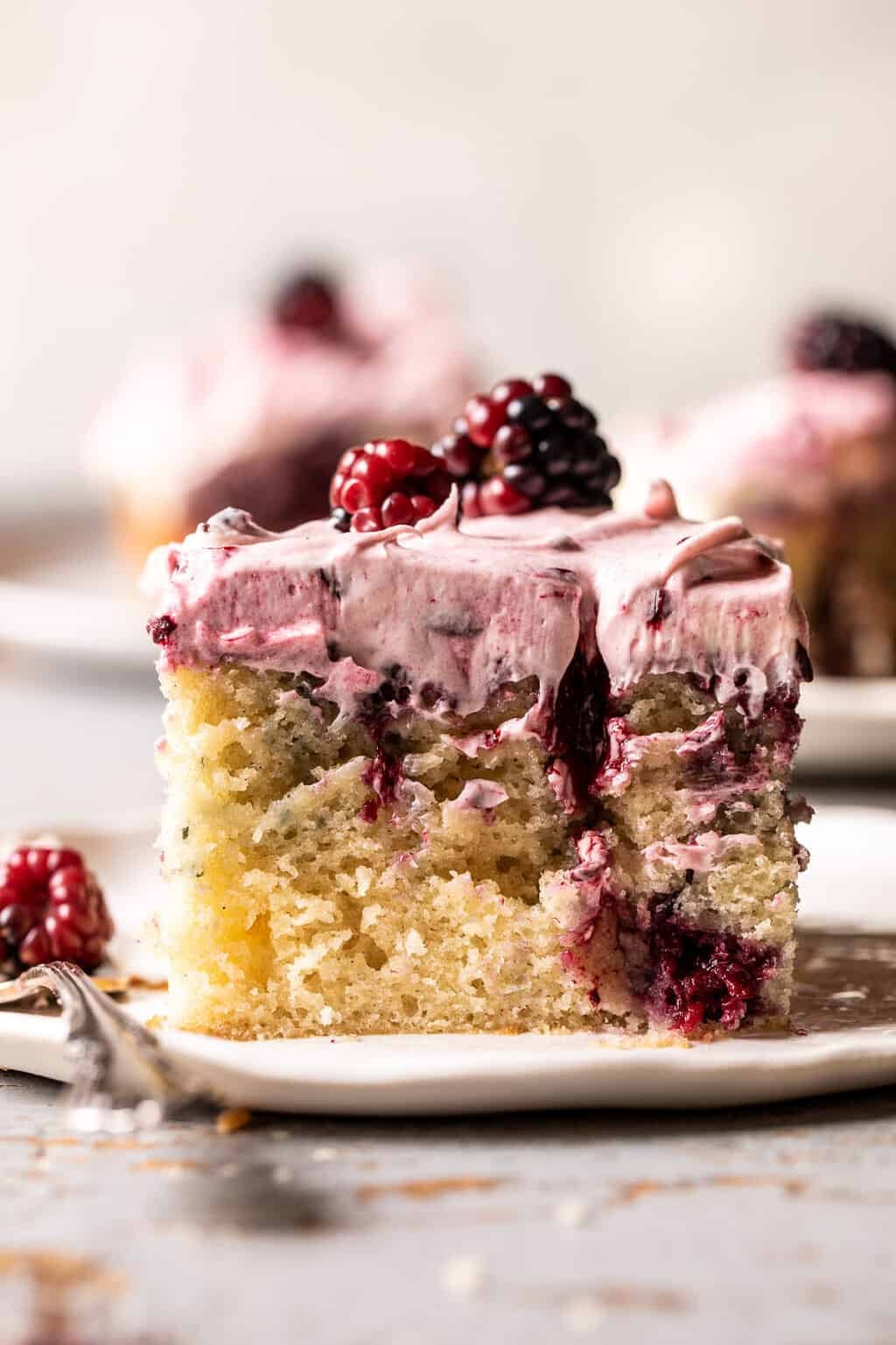 Swirled Blackberry Lavender Sheet Cake. - Half Baked Harvest