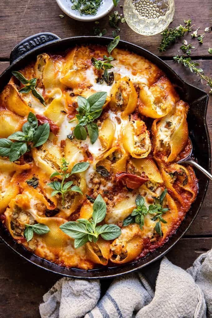 Butternut Squash and Cheese Stuffed Pasta Shells. - Half Baked Harvest