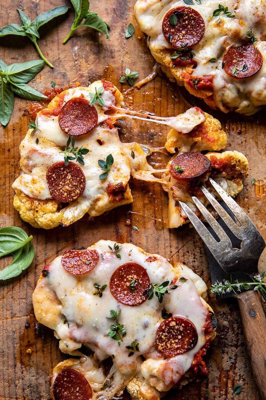 Easy Baked Cheesy Cauliflower Pizzas. - Half Baked Harvest