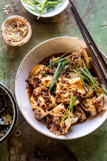 Sesame Ginger Dumplings in Chili Oil. - Half Baked Harvest
