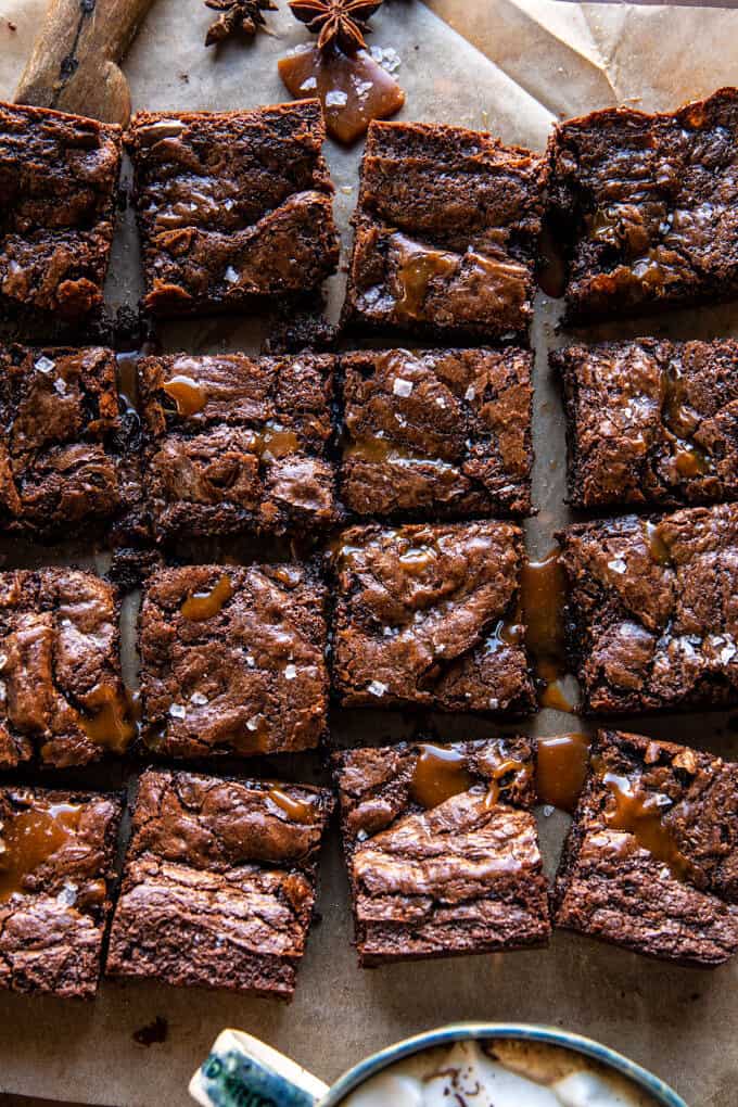 Caramel Mocha Nutella Brownies. - Half Baked Harvest