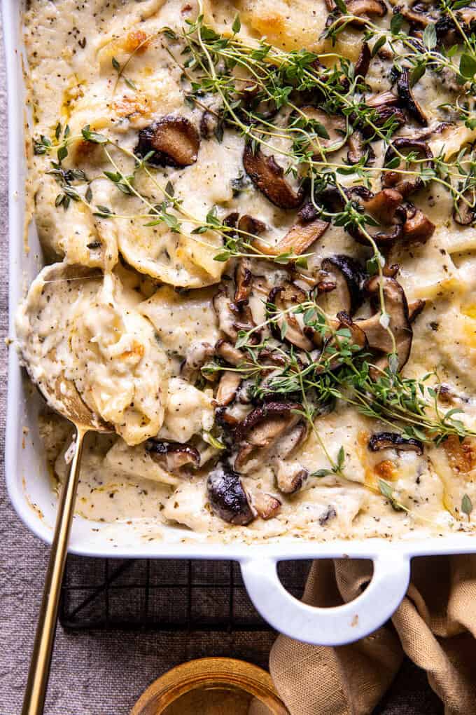 Creamy White Wine Mushroom Stuffed Shells. - Half Baked Harvest