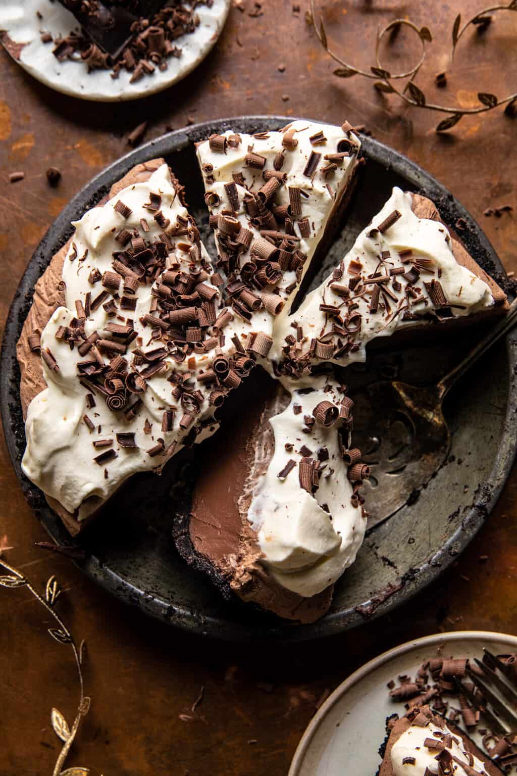 Double Chocolate Mocha Pudding Pie. - Half Baked Harvest