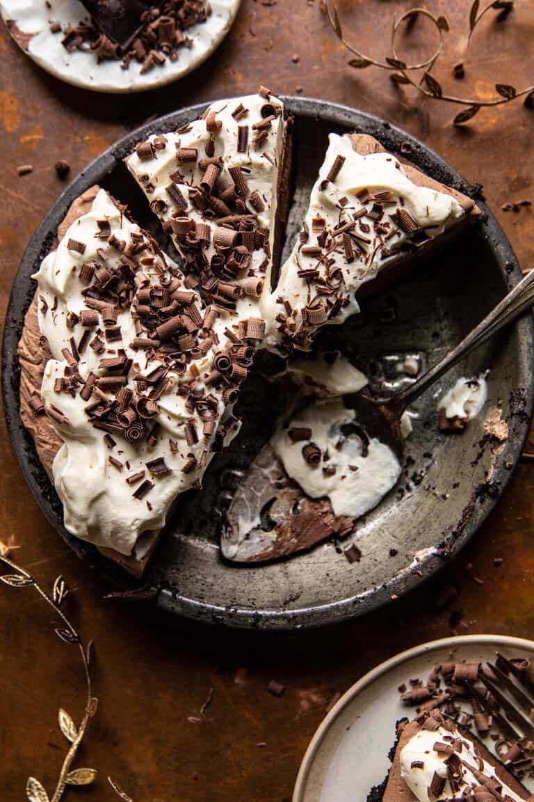 Double Chocolate Mocha Pudding Pie. - Half Baked Harvest