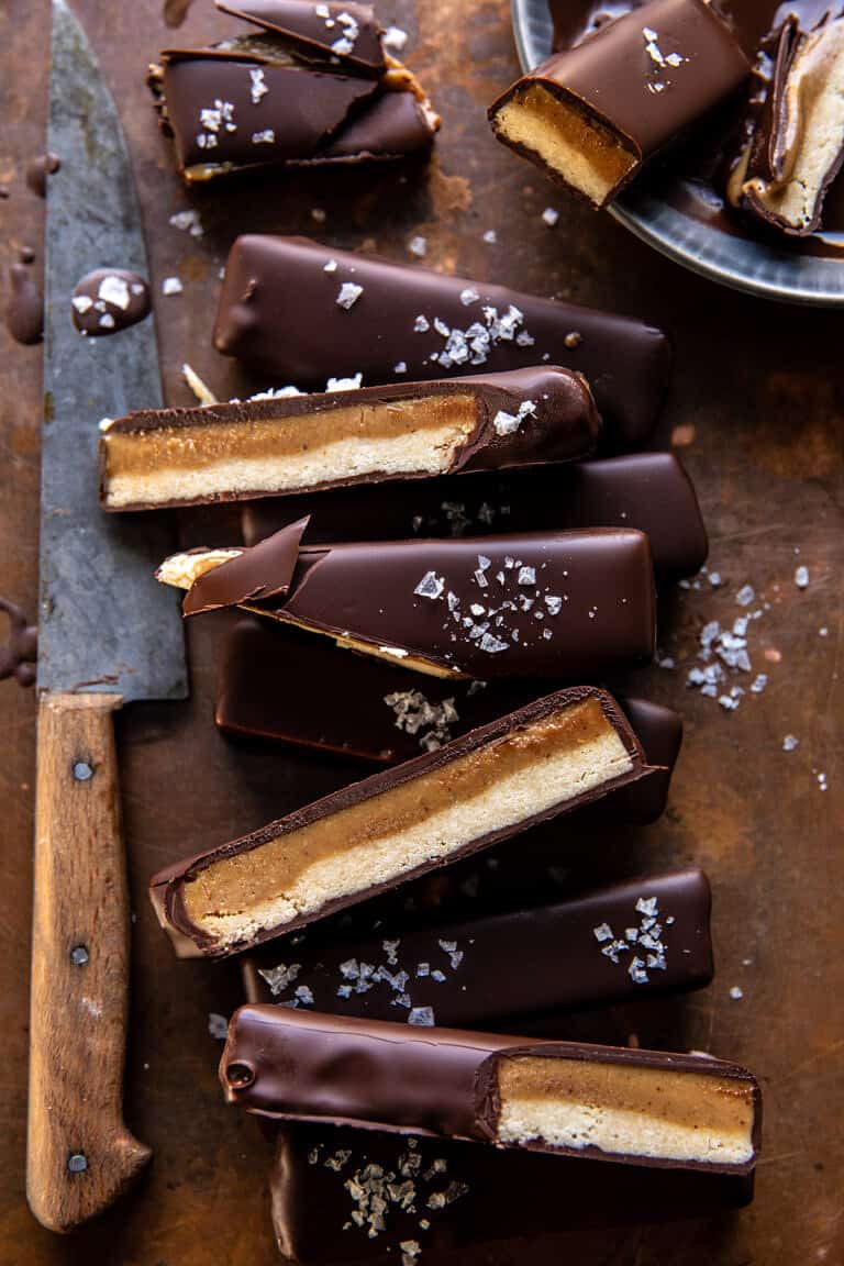 Homemade Vegan Peanut Butter Twix Bars. - Half Baked Harvest
