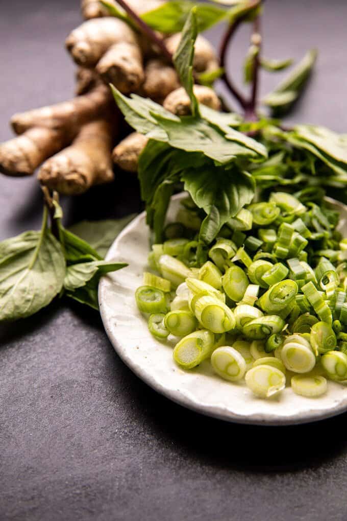 20 Minute Red Curry Basil Garlic Oil Noodles. - Half Baked Harvest