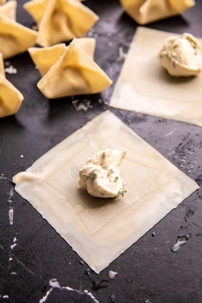 Cheese Rangoons with Sweet Ginger Chili Sauce. - Half Baked Harvest