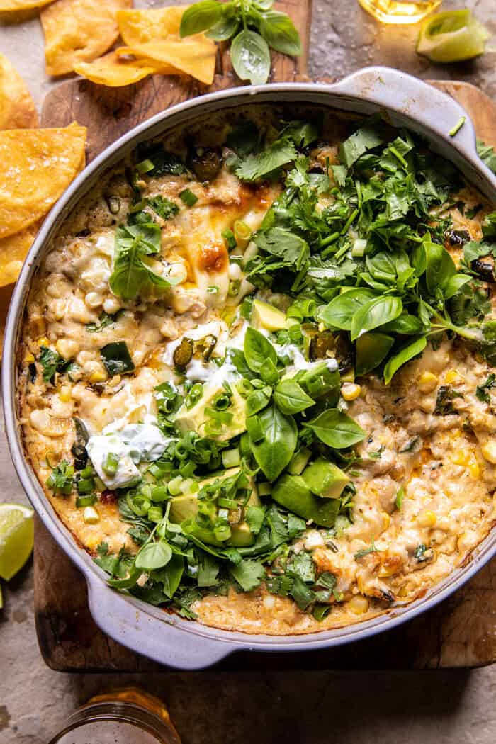 Easy White Chicken Chili Corn Dip