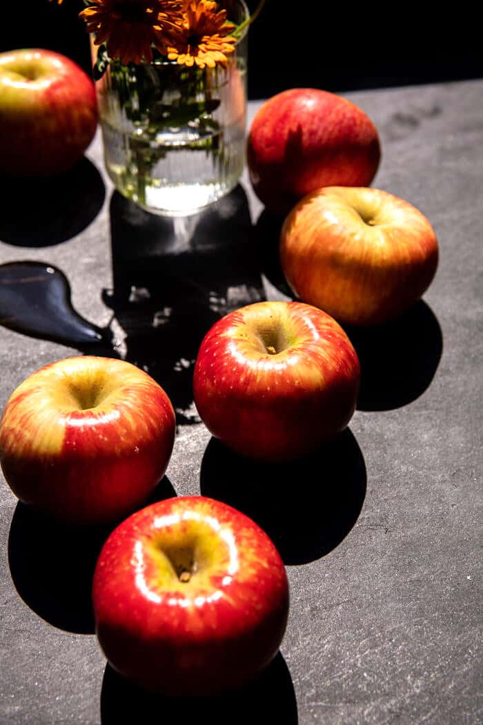 Sweet and Salty Healthier Caramel Apples. - Half Baked Harvest