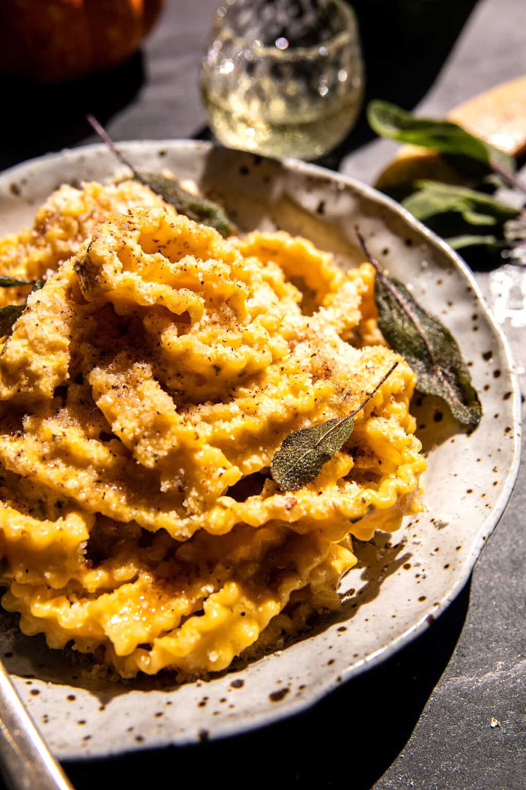Sage Brown Butter Pumpkin Pasta Alfredo. - Half Baked Harvest