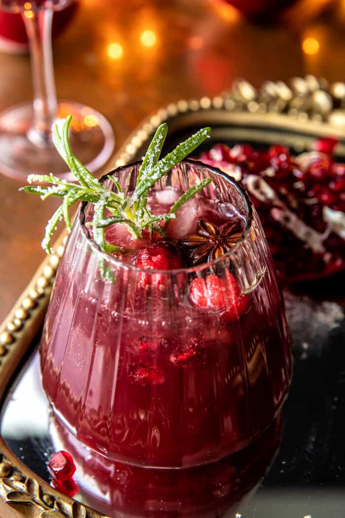 Christmas Pomegranate Punch (+ mocktail). - Half Baked Harvest