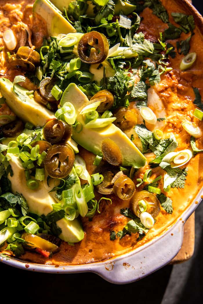 Hot Chicken Enchilada Bean Dip. - Half Baked Harvest