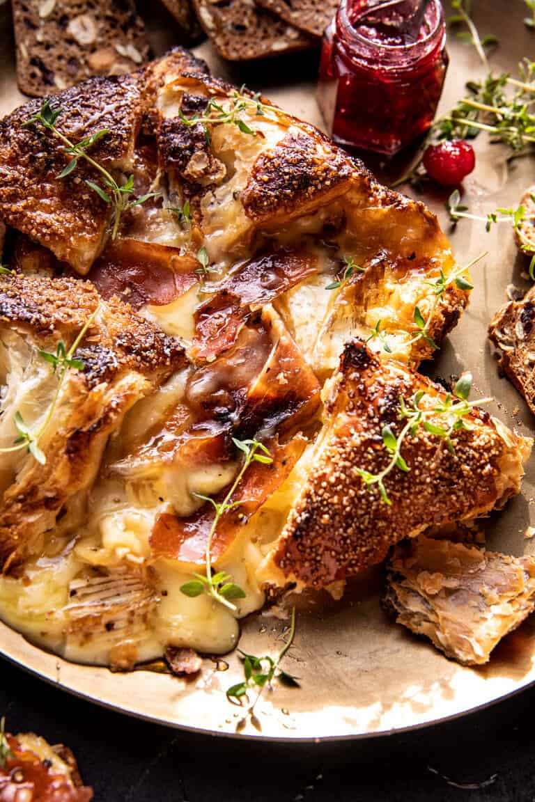 Prosciutto Wrapped Baked Brie in Pastry. - Half Baked Harvest