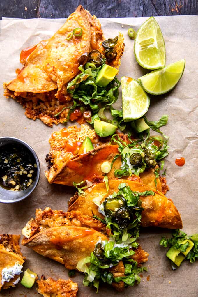 Spicy Buffalo White Chicken Chili Tacos. - Half Baked Harvest