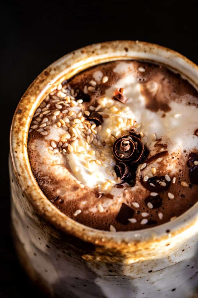 Rich and Creamy Tahini Hot Chocolate. - Half Baked Harvest