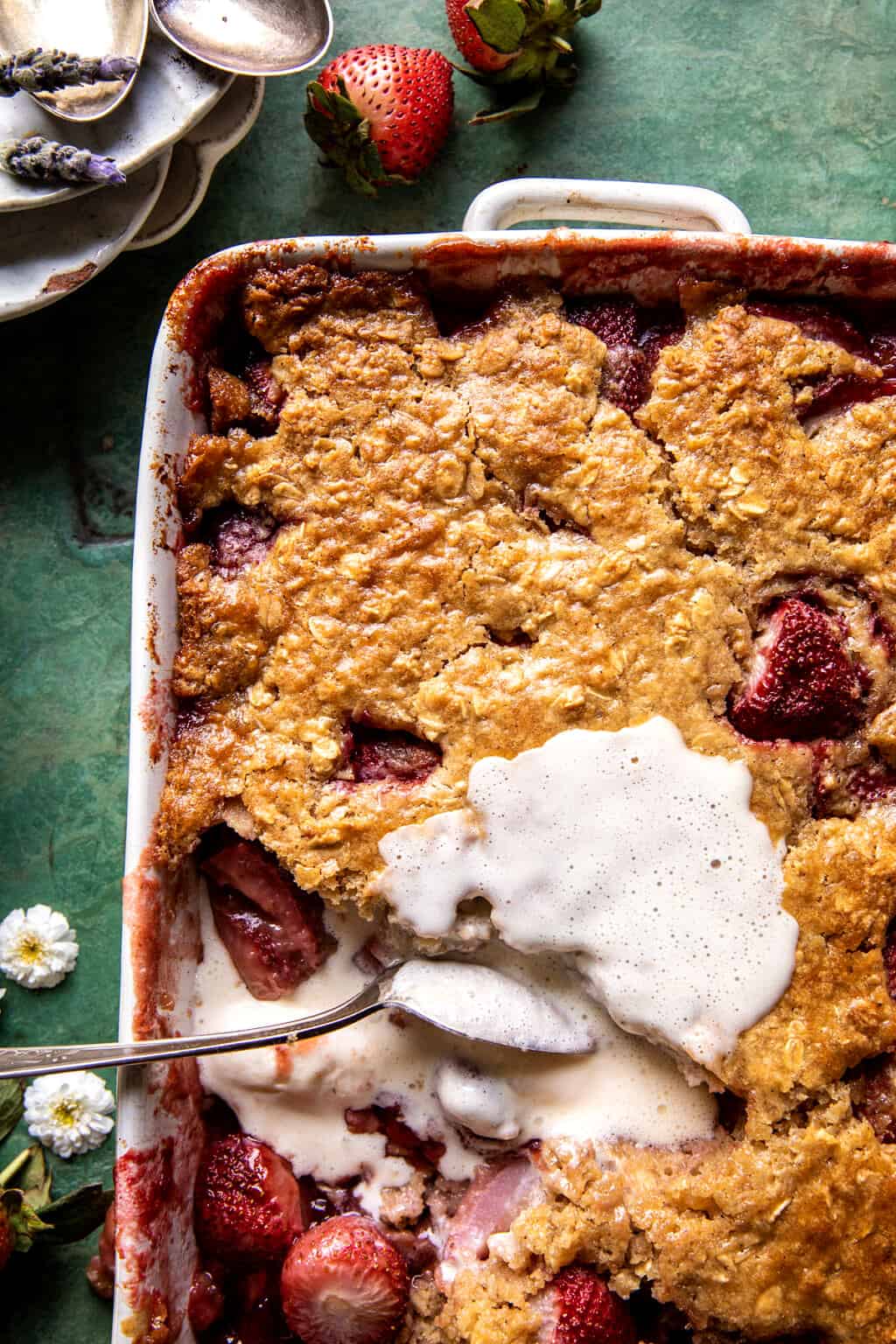 Easy Brown Sugar Strawberry Cobbler. - Half Baked Harvest