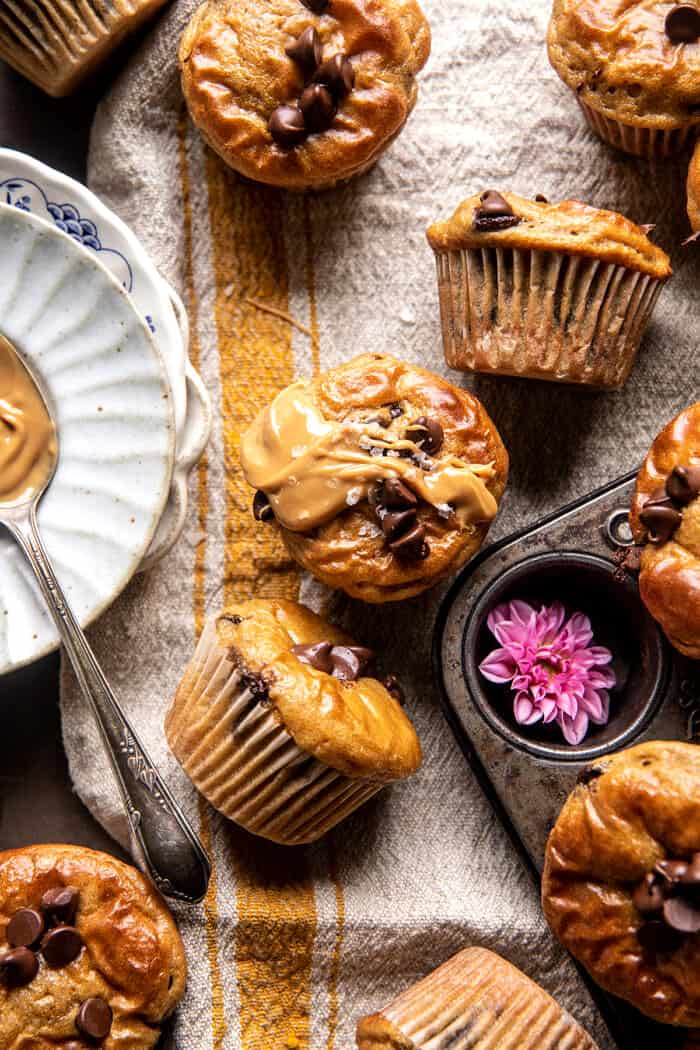 Blender Cottage Cheese Chocolate Chip Peanut Butter Banana Muffins ...