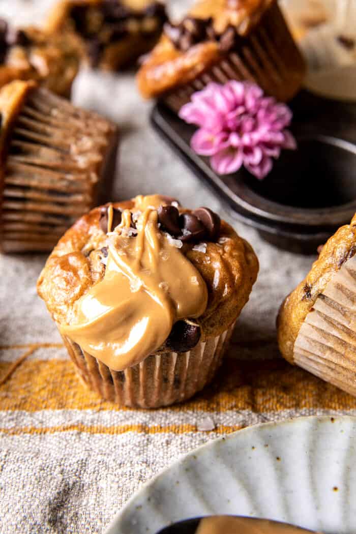 Blender Cottage Cheese Chocolate Chip Peanut Butter Banana Muffins ...