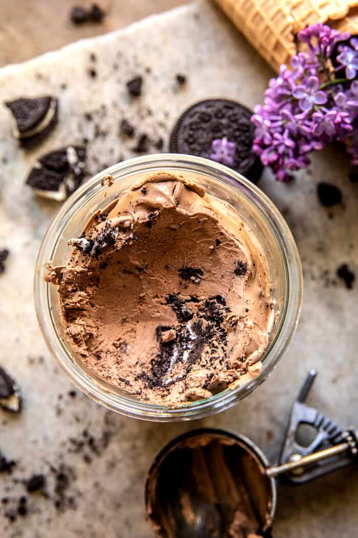 No Churn Chocolate Malt Oreo Ice Cream. - Half Baked Harvest