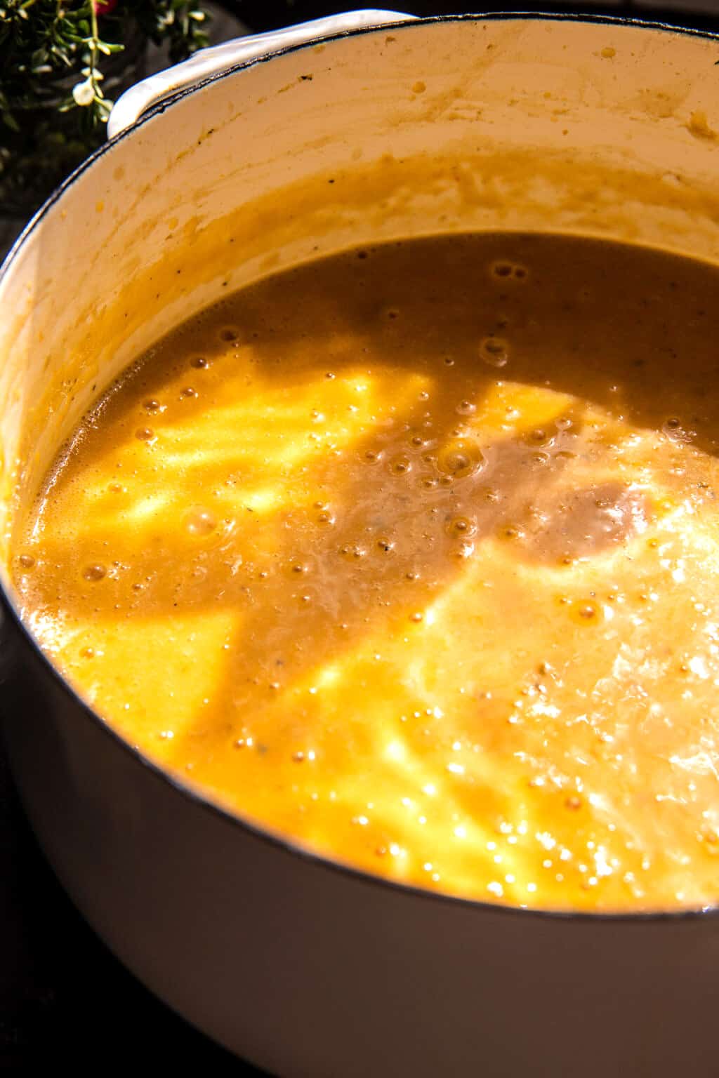 Brie and Cheddar Butternut Squash Beer Soup. - Half Baked Harvest