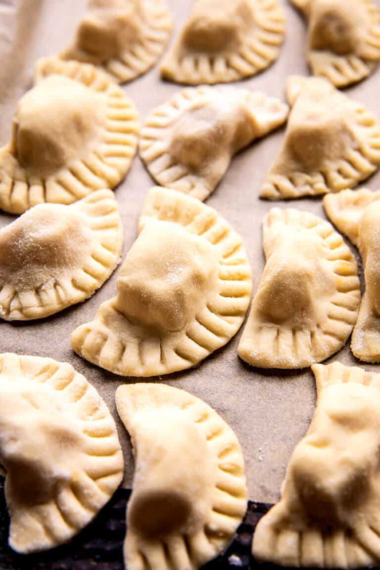 Creamy Pierogi Chicken Soup with Rosemary Bacon. - Half Baked Harvest