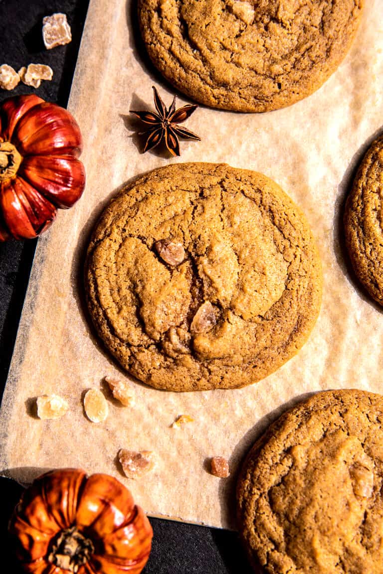 Soft Pumpkin Spice Ginger Cookies with Brown Butter Icing. - Half Baked ...