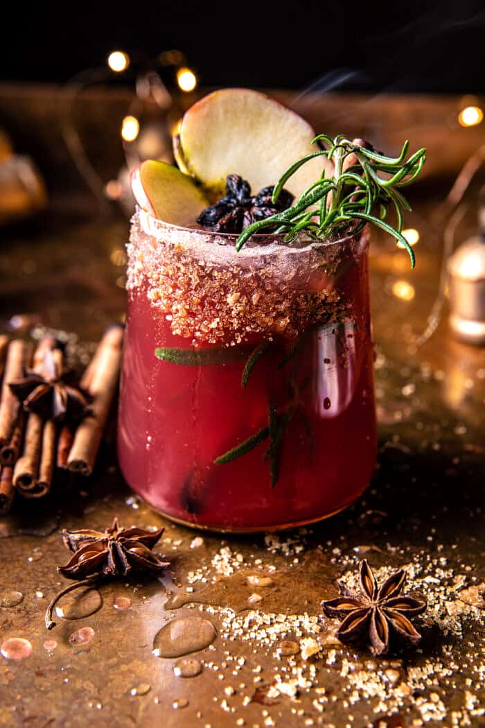 Fireside Cranberry Cider Margarita. - Half Baked Harvest