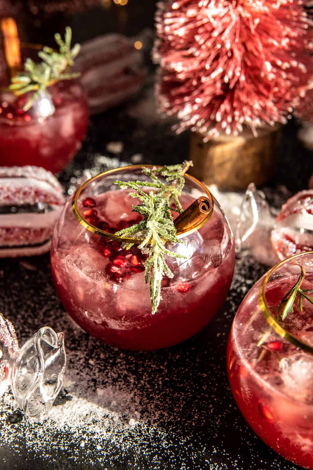 Mistletoe Kiss Cocktail (with mocktail). - Half Baked Harvest
