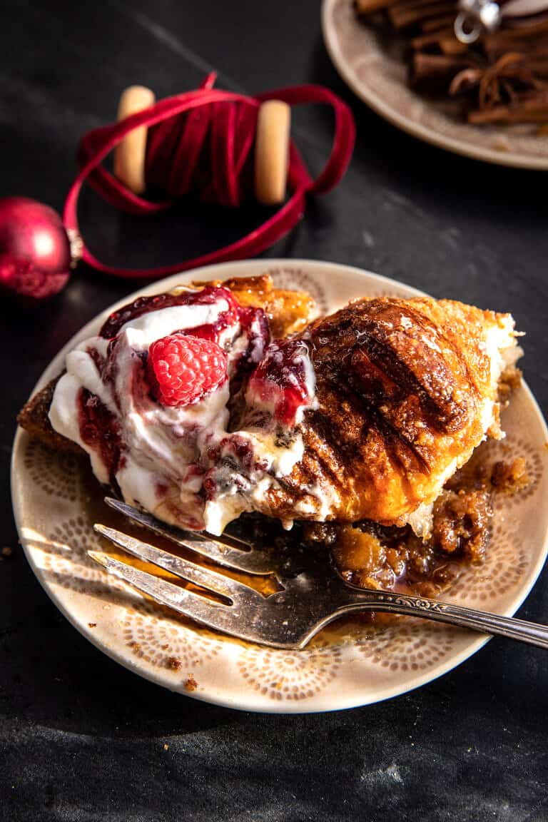 "Brûléed" Eggnog Croissant French Toast. - Half Baked Harvest