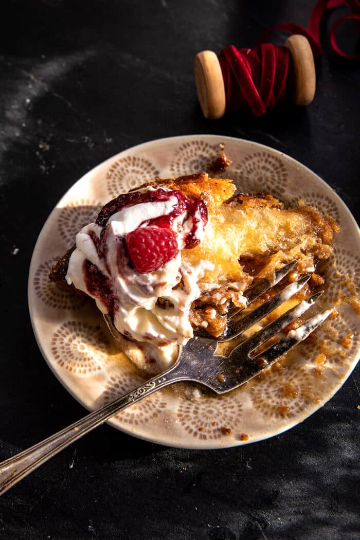 "Brûléed" Eggnog Croissant French Toast. - Half Baked Harvest