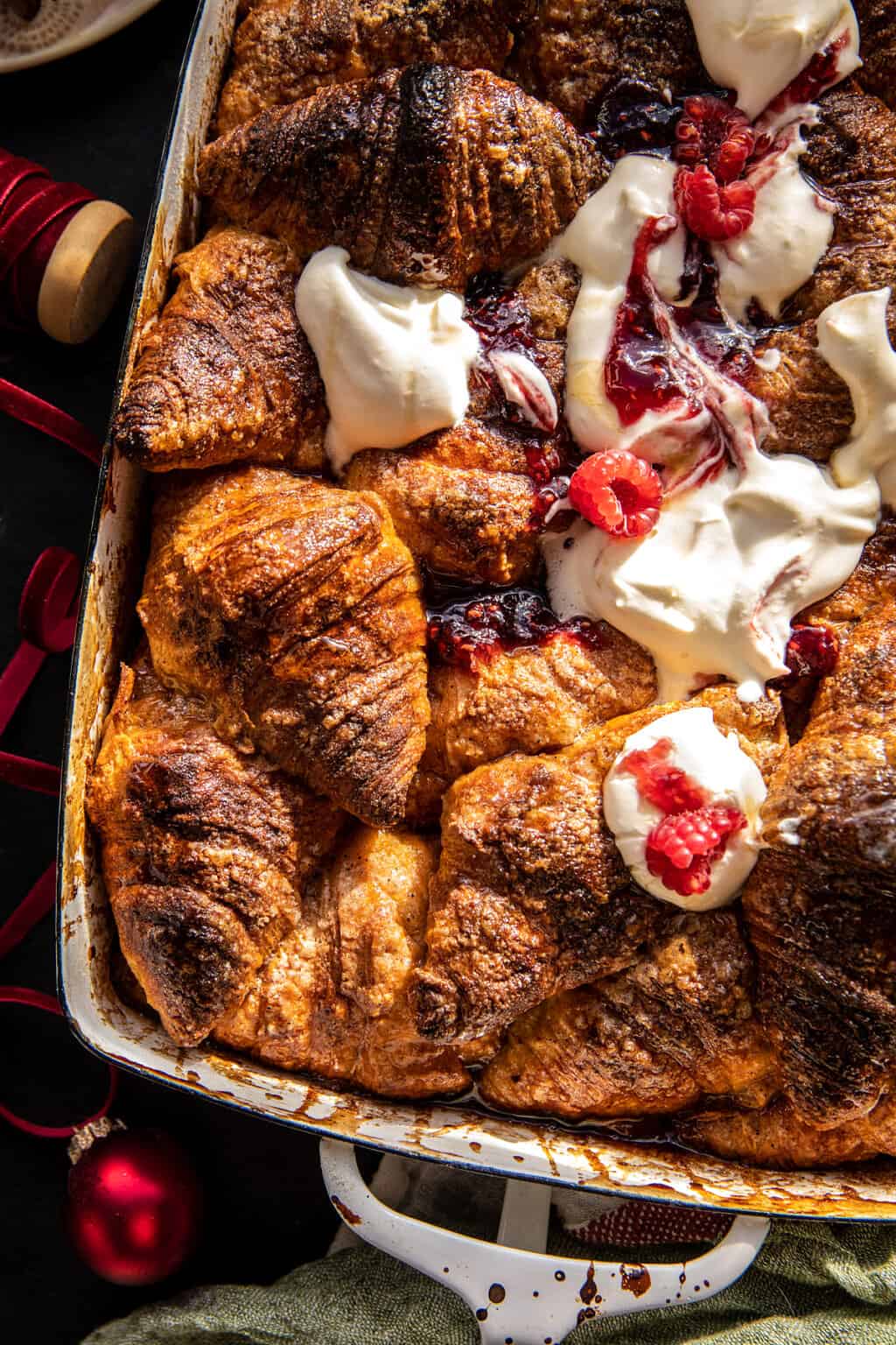 "Brûléed" Eggnog Croissant French Toast. - Half Baked Harvest