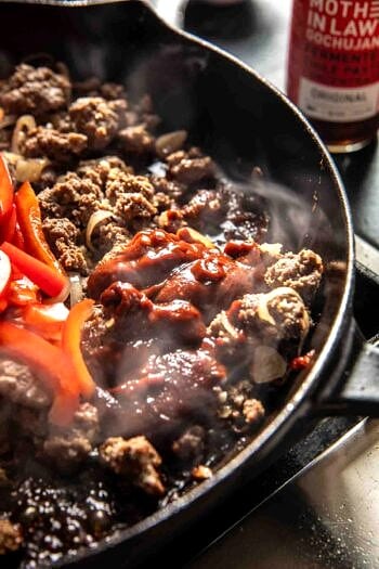 20 Minute Korean Gochujang Beef Bowls. - Half Baked Harvest