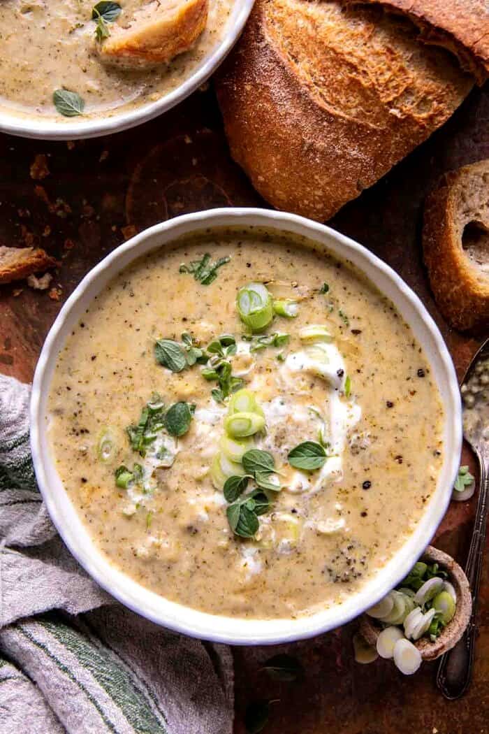 Easy Spicy Broccoli Cheddar Potato Soup. - Half Baked Harvest
