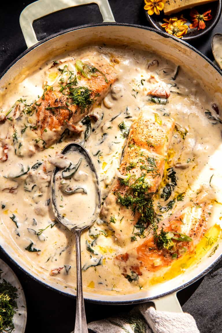Creamy Garlic Butter Baked Salmon. - Half Baked Harvest