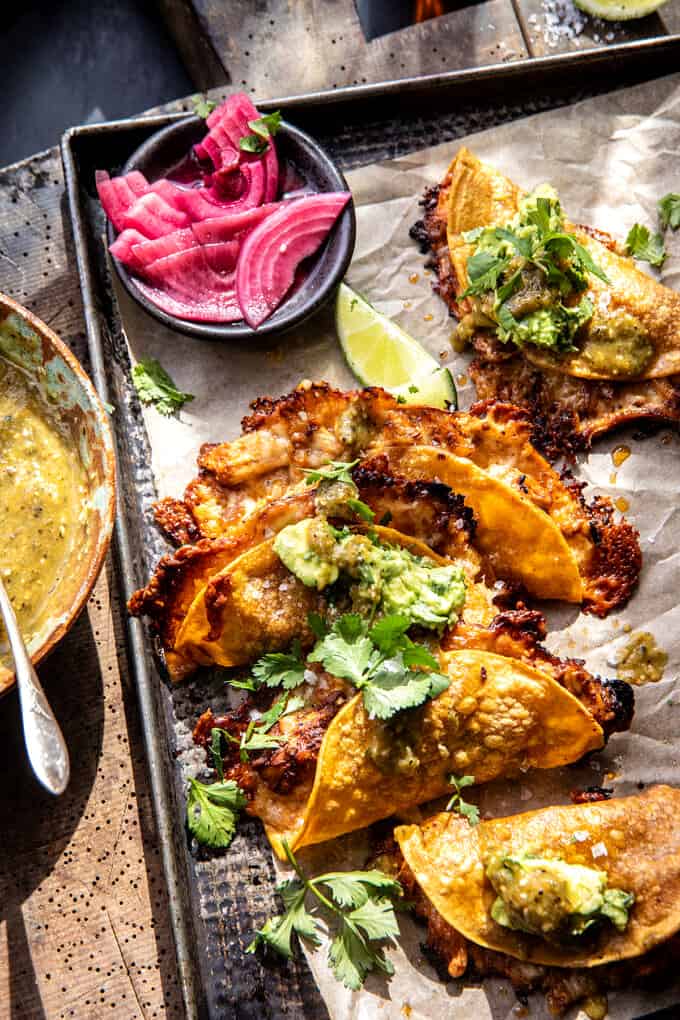 Sheet Pan Crispy Jalapeño Chicken Tacos. - Half Baked Harvest