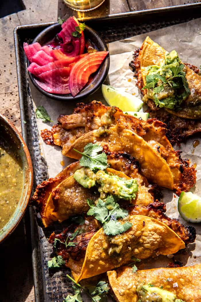 Sheet Pan Crispy Jalapeño Chicken Tacos. - Half Baked Harvest