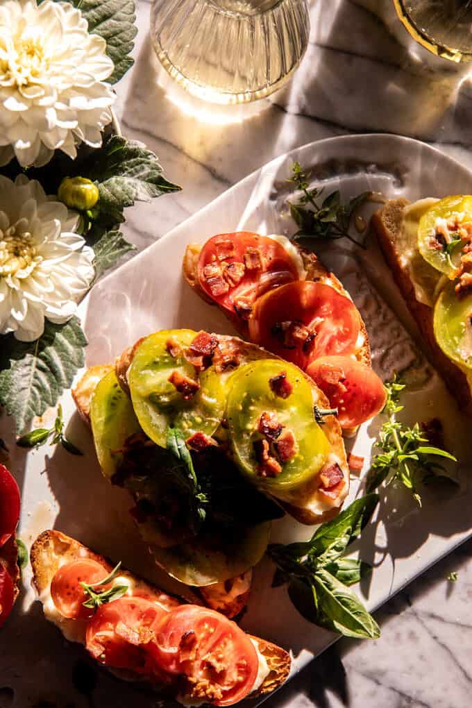 Open Face Tomato Bacon Sandwich. - Street Food Spectacle