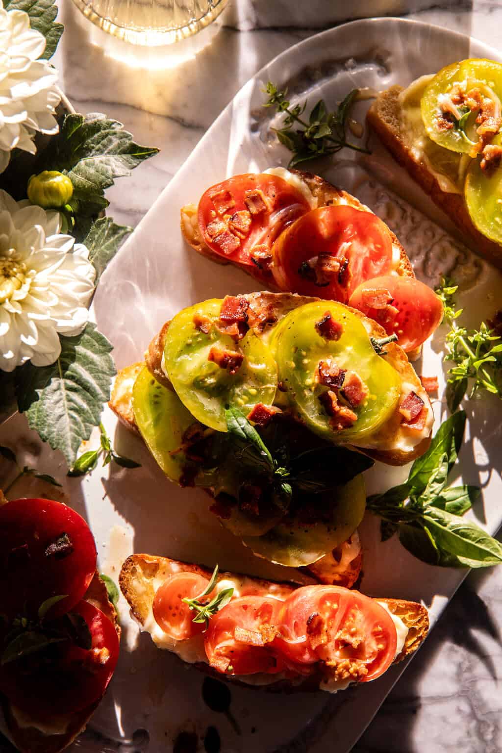 Open Face Tomato Bacon Sandwich. - Half Baked Harvest
