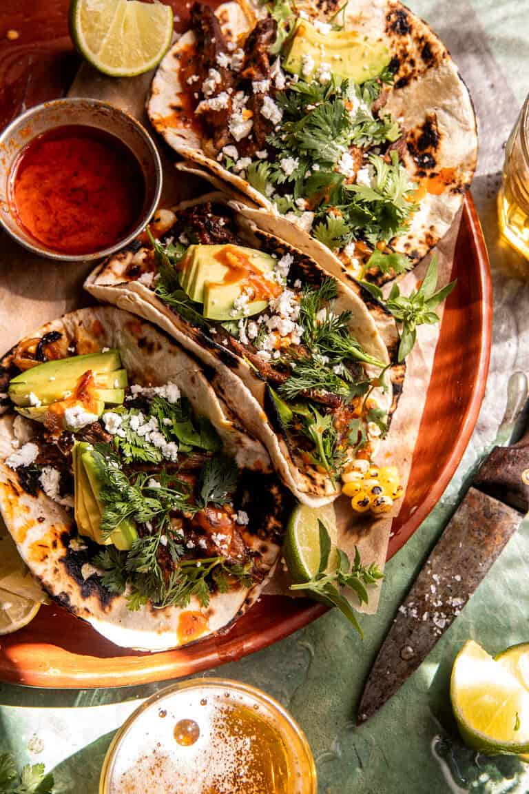 Sheet Pan Steak and Chipotle Corn Tacos. - Half Baked Harvest